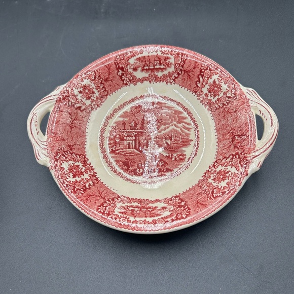 Antique | Dining | Antique Baker Co Oriental Red And Cream Transferware ...